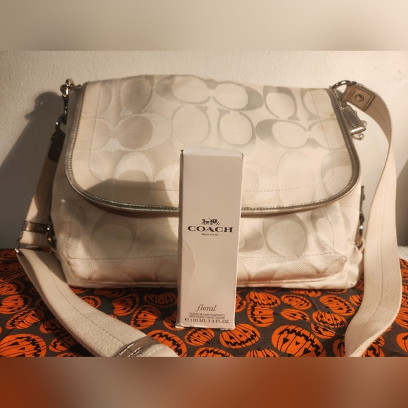Coach | Bags | Coach White Messager Bag Hand Cream | Poshmark